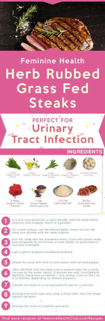 Herb Rubbed Grass Fed Steaks Recipe For Urinary Tract Infection