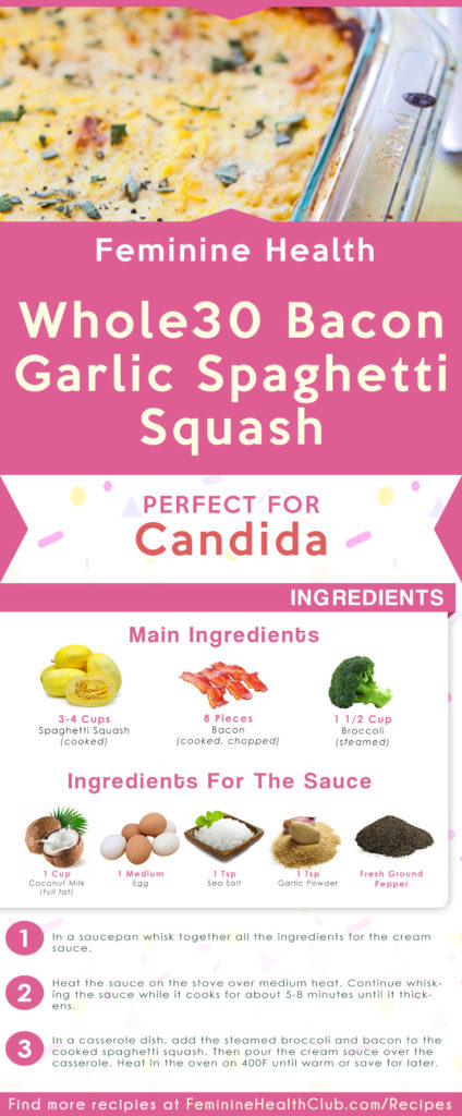 Whole30 Bacon Garlic Spaghetti Squash Recipe For Candida