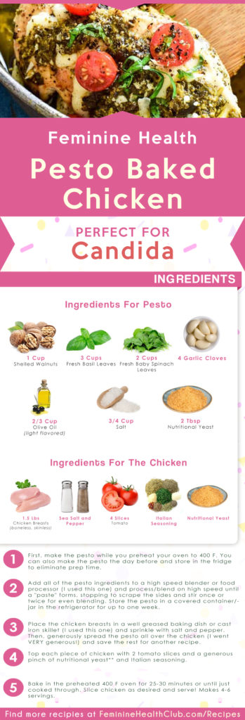 Pesto Baked Chicken Recipe For Candida