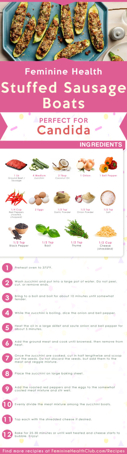 Stuffed Sausage Boats Recipe For Candida